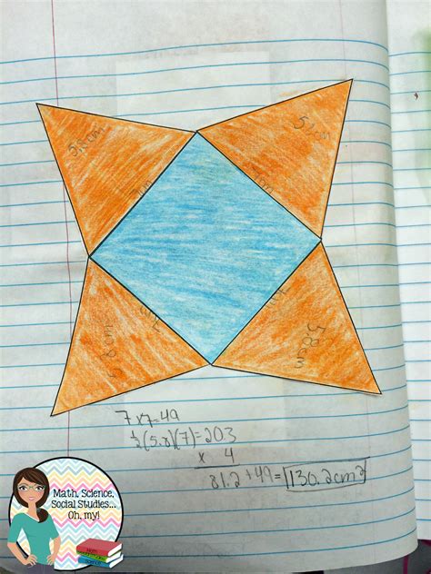 Surface Area Using Nets Technically Speaking With Amy