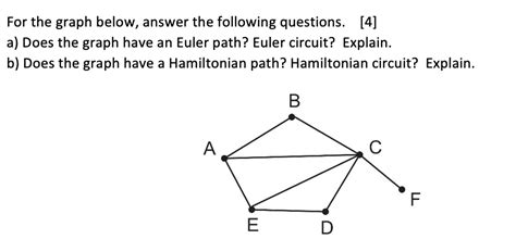 solved for the graph below answer the following questions [4] a does