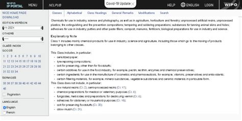 Class 1 Nice Classification Pdf Chemical Substances Materials
