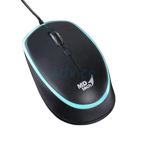Md Tech เมาส์ Usb Optical Mouse Md 164 Black Green Th