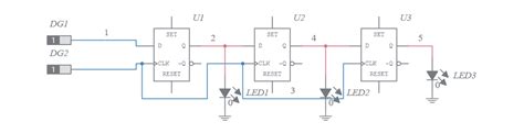 3 Bit Shift Register Multisim Live