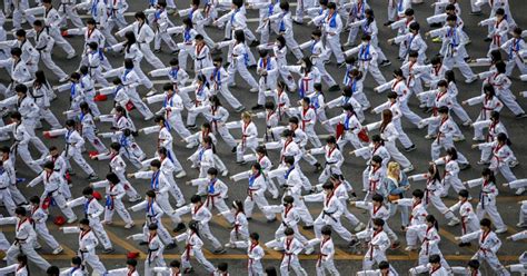 태권도 품새 단체 시연 기네스 기록 도전