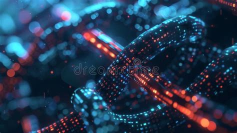 An Abstract Image Of A Chain Made Entirely Of Interconnected Blocks