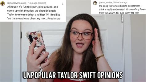 Reacting To Your Unpopular Taylor Swift Opinions Youtube