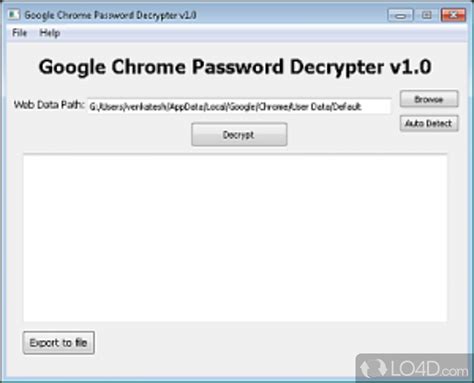 Chrome Password Decrypter Download