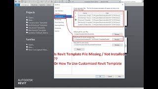 Revit Template Missing Or Not Installed Solution Revi Doovi