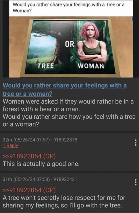 Tree Or Woman R Greentext Greentext Stories Know Your Meme