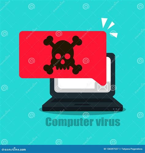 Computer Virus Cartoon With Speech Bubble Royalty Free Stock