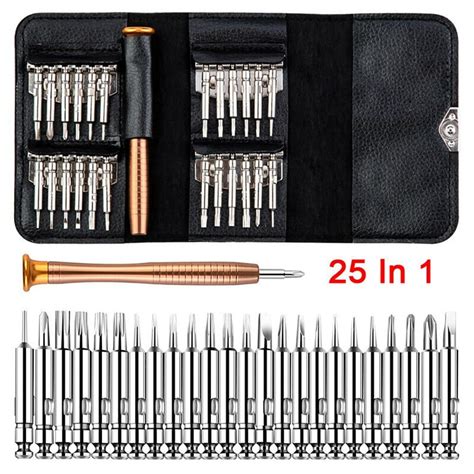 25 Multi Small Precision Hex Torx Star Mini Screwdriver Set Bits Repair