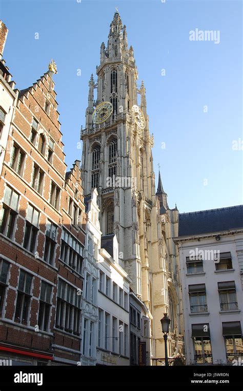 City Town Culture Sights Belgium Storefronts Destination Antwerp Church
