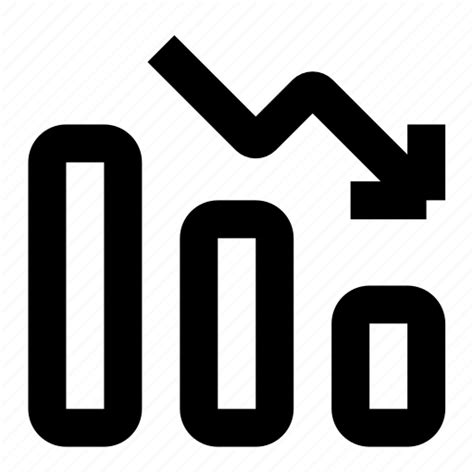 Graph Down Chart Diagram Direction Analytics Statistics Icon