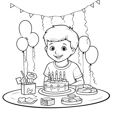 Free Birthday Celebration Coloring Page Download Now 🎂 Davinci In You