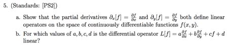 Solved A Show That The Partial Derivatives Partial Chegg Com