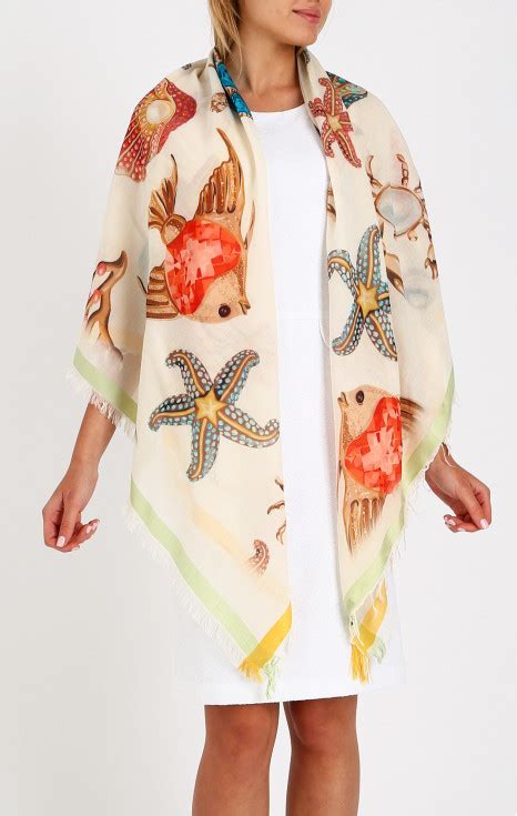 Летен шал от памук и коприна Daphne