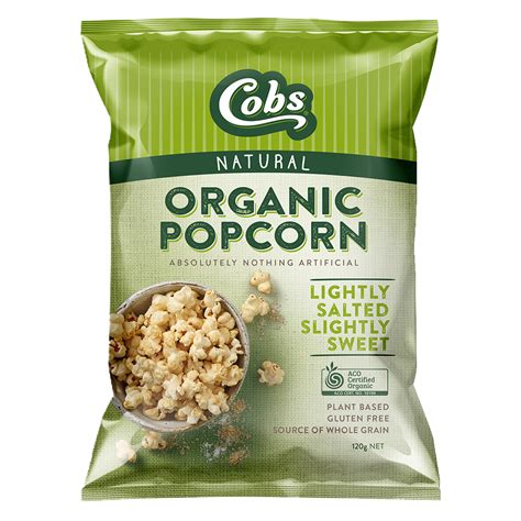 Lightly Salted Slightly Sweet Organic Popcorn Cobs Popcorn