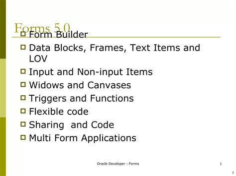 Oracle Forms Tutorial Ppt