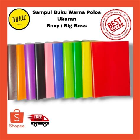 Jual 1 Lembar Sampul Buku Warna Polos Boxy Bigboss Sampul Buku