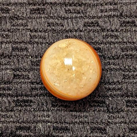 Hand Cut Carnelian Agate W Crystalline Eye And Fine Stratification Lines