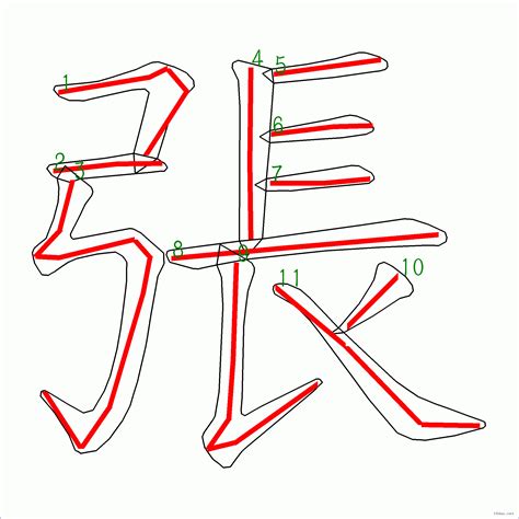 张笔画 练字 顺序 大山谷图库