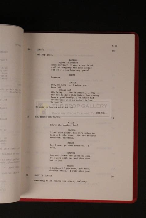 The Prop Gallery Production Used Script