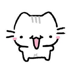 Adorable Cat Doodle Smiling Cat Doodle Yippee Cat Drawing Silly Cat
