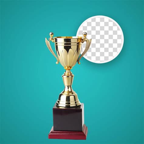 투명한 배경에 고립 된 금 트로피 컵 Png 프리미엄 Ai 생성 Psd