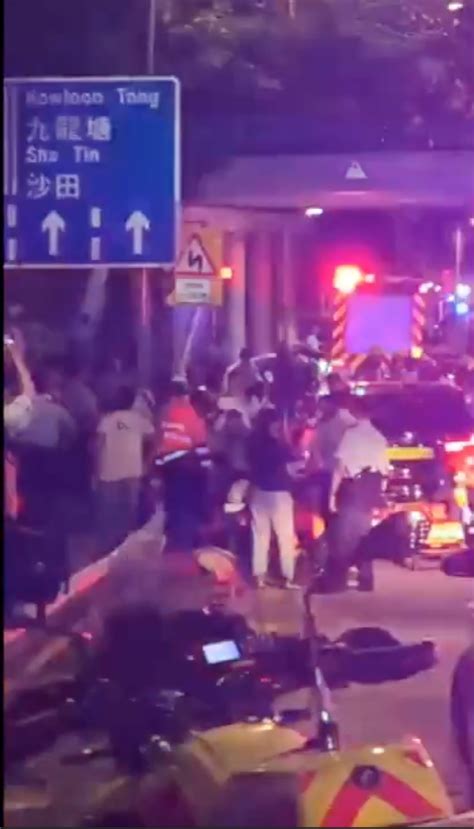 公主道男警截可疑車輛捱撞 警務處副處長周一鳴赴醫院探受傷同袍 重案組接手調查 東張