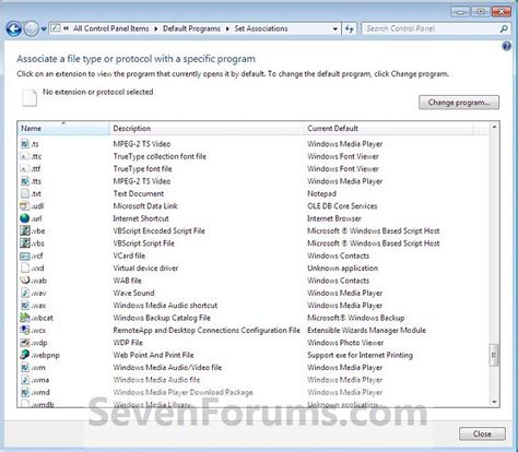 Default Programs Associate A File Type Or Protocol Tutorials