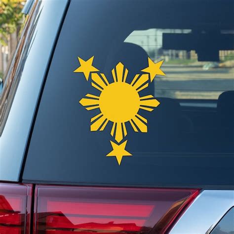 Philippines Sun And Stars Decal Etsy