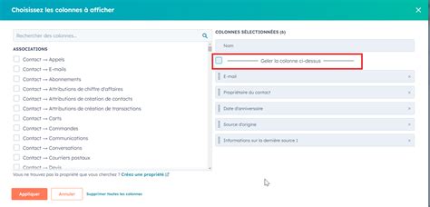 Hubspot Community Live Gel De La Première Colonne Pages Dindex
