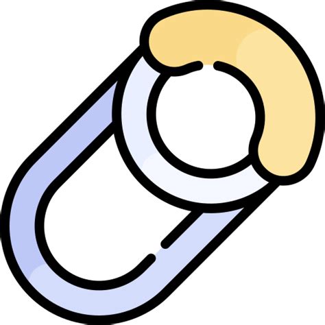 Safety Pin Kawaii Lineal Color Icon