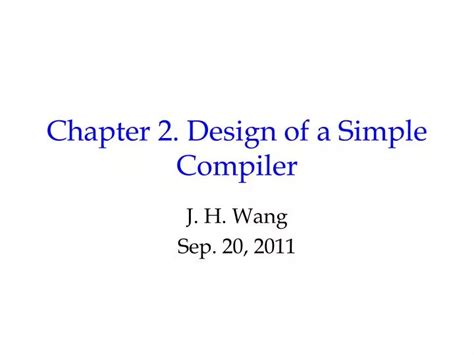 PPT Chapter 2 Design Of A Simple Compiler PowerPoint Presentation Free Download ID 592554