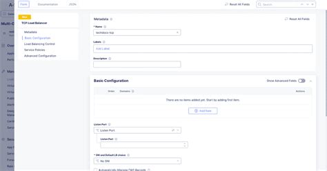 Tcp Load Balancer F5 Distributed Cloud Technical Knowledge
