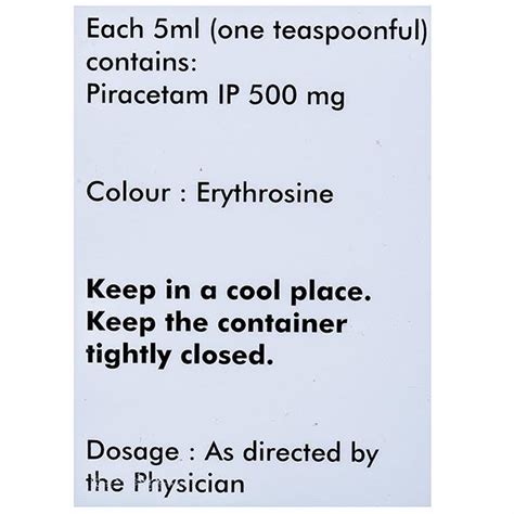 Buy Neurocetam Syp 100 Ml In Wholesale Price Online B2b Retailershakti