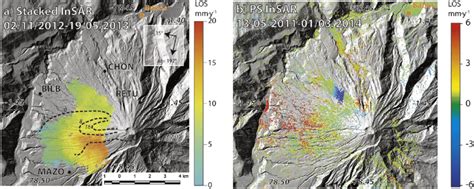 Insar Observations From Terrasar X Track 142 A Displacement From Download Scientific Diagram