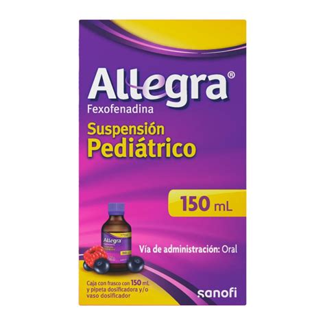 Allegra Pediatric 30 Mg Bottle 150 Ml Suspension Fexofenadine Low Price
