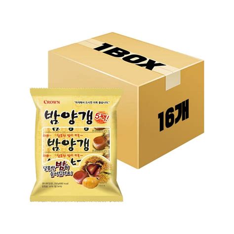 크라운 밤양갱 250g 50gx5개 X 16개 X 1박스 홈플러스 택배배송