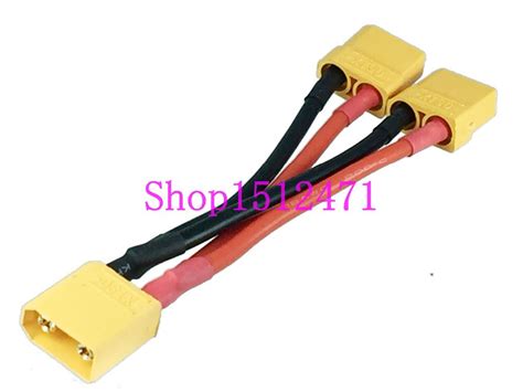 Xt90 Parallel Battery Y Splitter Cable 1 Male To 2 Grandado