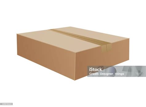 상자 골판지 상자 모형 메일 컨테이너 갈색 재활용 골판지 배달 상자 또는 우편 소포 포장 흰색 배경에 고립 된 사실적인 벡터