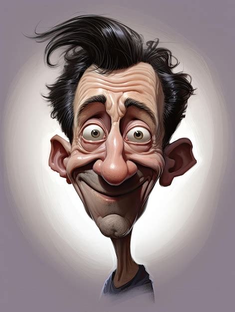 Funny Man Face Cartoon