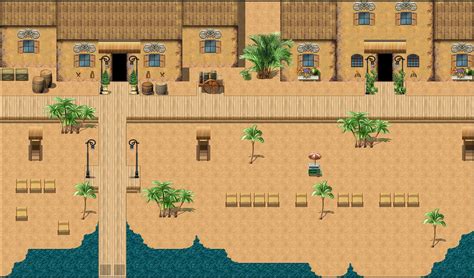 RPG Maker MZ Game Map Seaside Town By DownSyndicate
