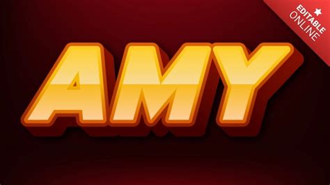 Amy Text Effect Generator
