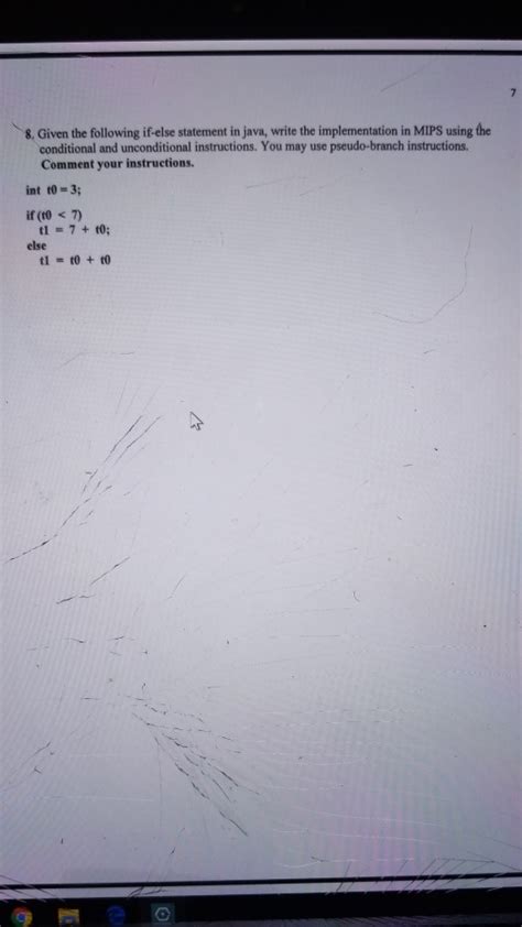 Solved 6 Given The Following Mips Assembly Fragment Bne