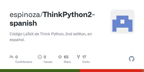 github espinoza thinkpython2 spanish código latex de think python 2nd edition en español