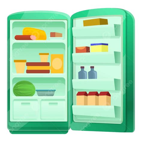 Open Fridge Clipart Vector Open Fridge With Food Icon Nutrition