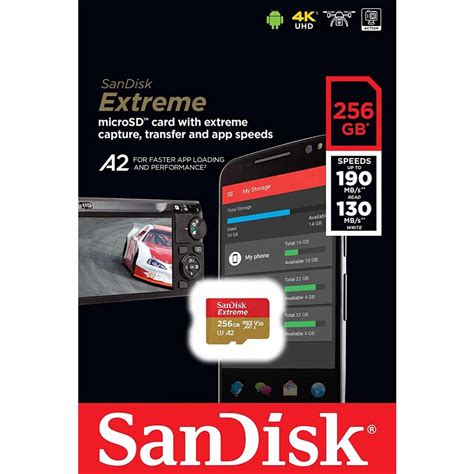 Thẻ Nhớ Microsdxc Sandisk Extreme V30 A2 256gb 190mbs Sdsqxav 256g Gn6mn
