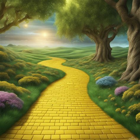 Realistic High Definition Magical Wizard Of Oz Yellow Brick Road