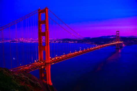 Golden Gate Bridge At Night