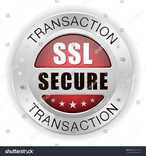 Red Ssl Secure Transaction Badge Silver Stock Vector Royalty Free Shutterstock