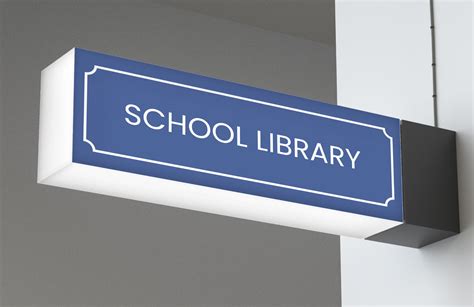 School Library Sign Template In Illustrator Word Png Psd Download